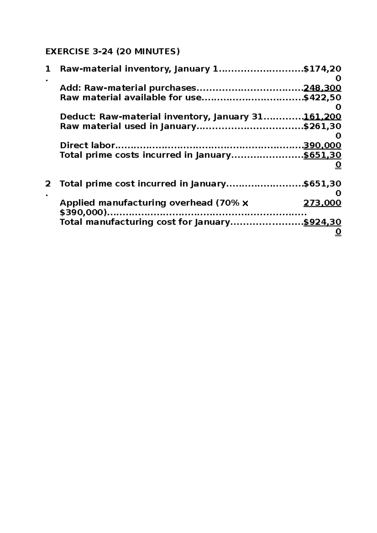 Chapter 3 Analysis 1 - ####### EXERCISE 3-24 (20 MINUTES) Direct - Studocu