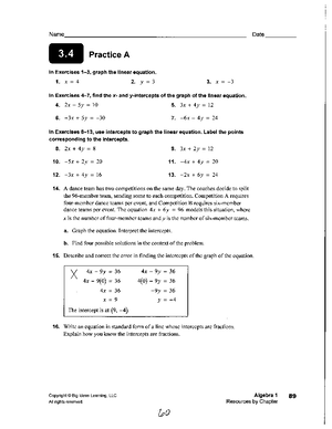 Keystone Algebra 1 Practice Test - Keystone Algebra I Practice Test 1 ...