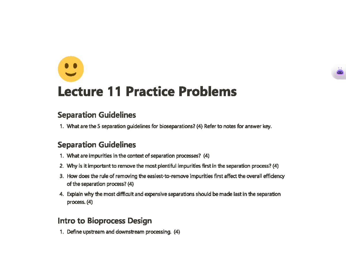 CHBE 221 Lecture 11 Practice Problems - CHBE 221 - Studocu