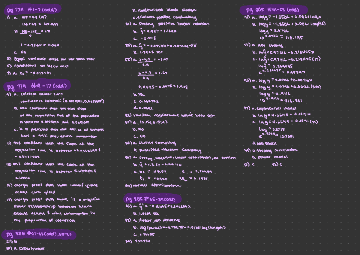 Unit 12 Problems 5 - pg 77n #1-7 (odd) b . randomized block design p9 ...