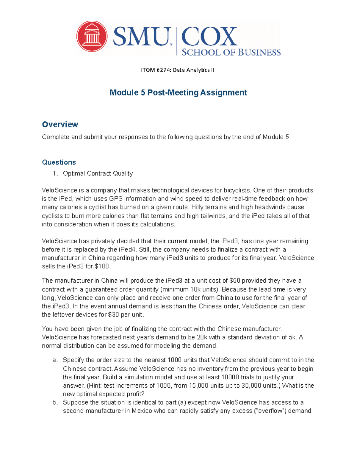 -1584876063196701994 file 126898 - ITOM 6274: Data Analytics II Module ...