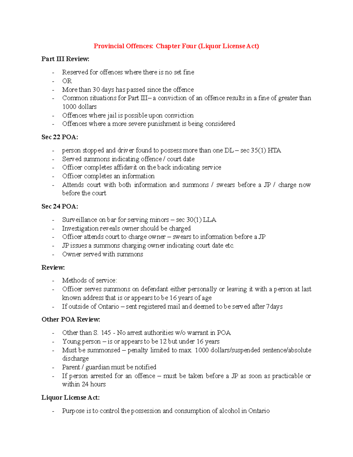 Provincial Offences Chapter Four - Owner served with summons Review ...