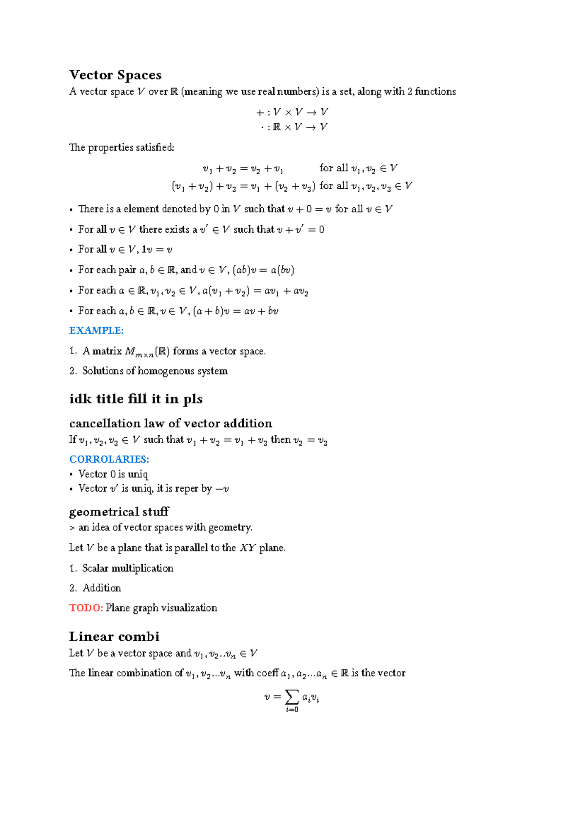 Vector Spaces Vector Spaces Concept Vector Spaces A Vector Space 𝑉 6509