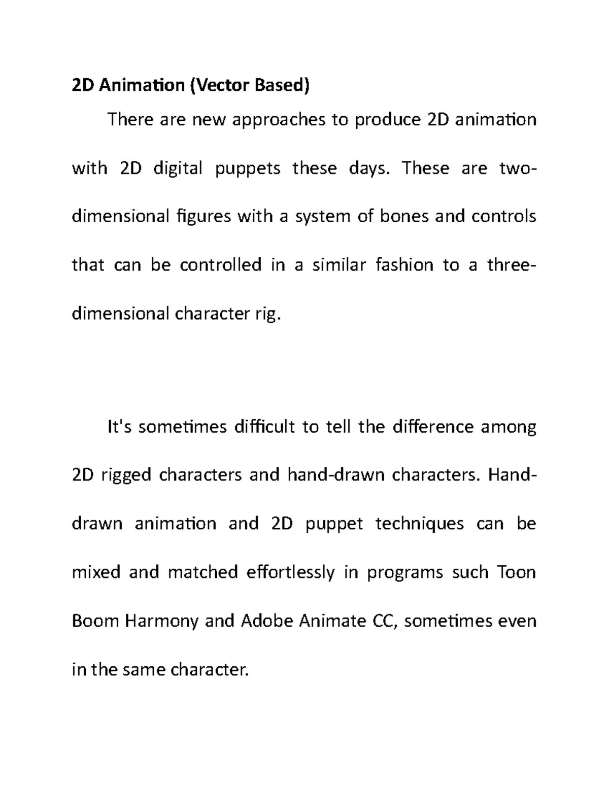 2D Animation (Vector Based)(Types of Animation) - 2D Animation (Vector ...