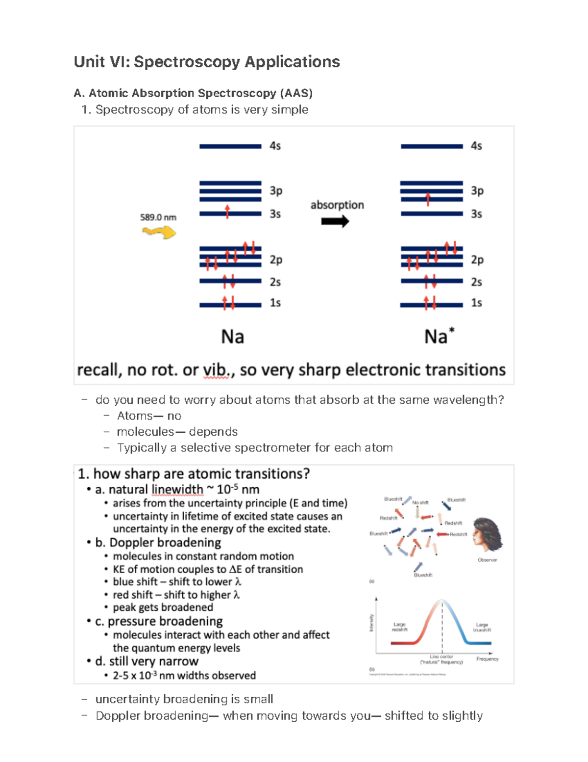 Unit VI- Spectroscopy Applications - 1. – – – – – Unit VI: Spectroscopy ...