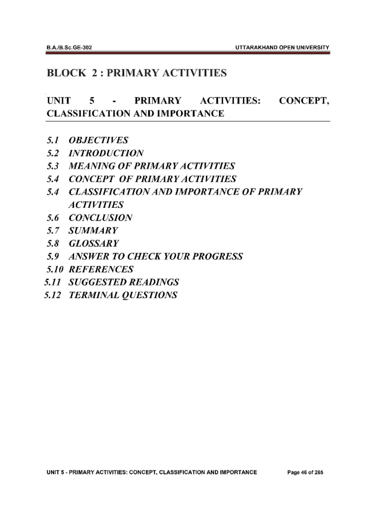 Unit-5 Primary Activities- Concept Classification And Importance ...