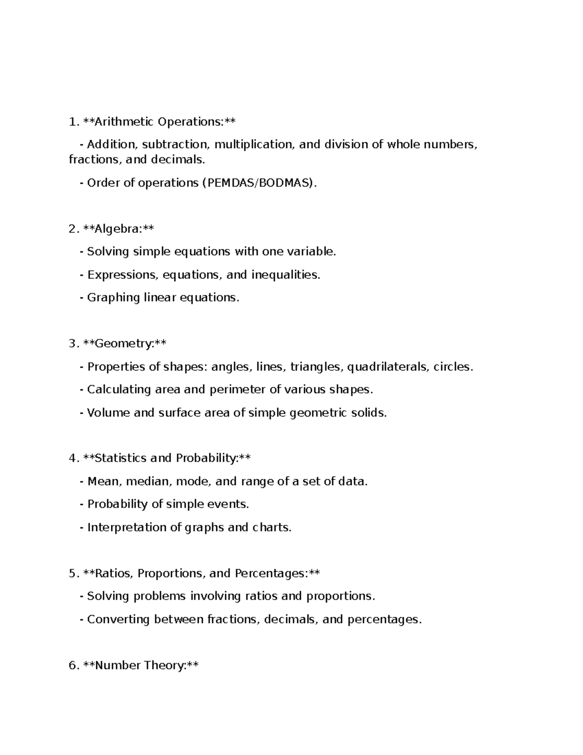 Math Reviewer - Arithmetic Operations: Addition, subtraction ...