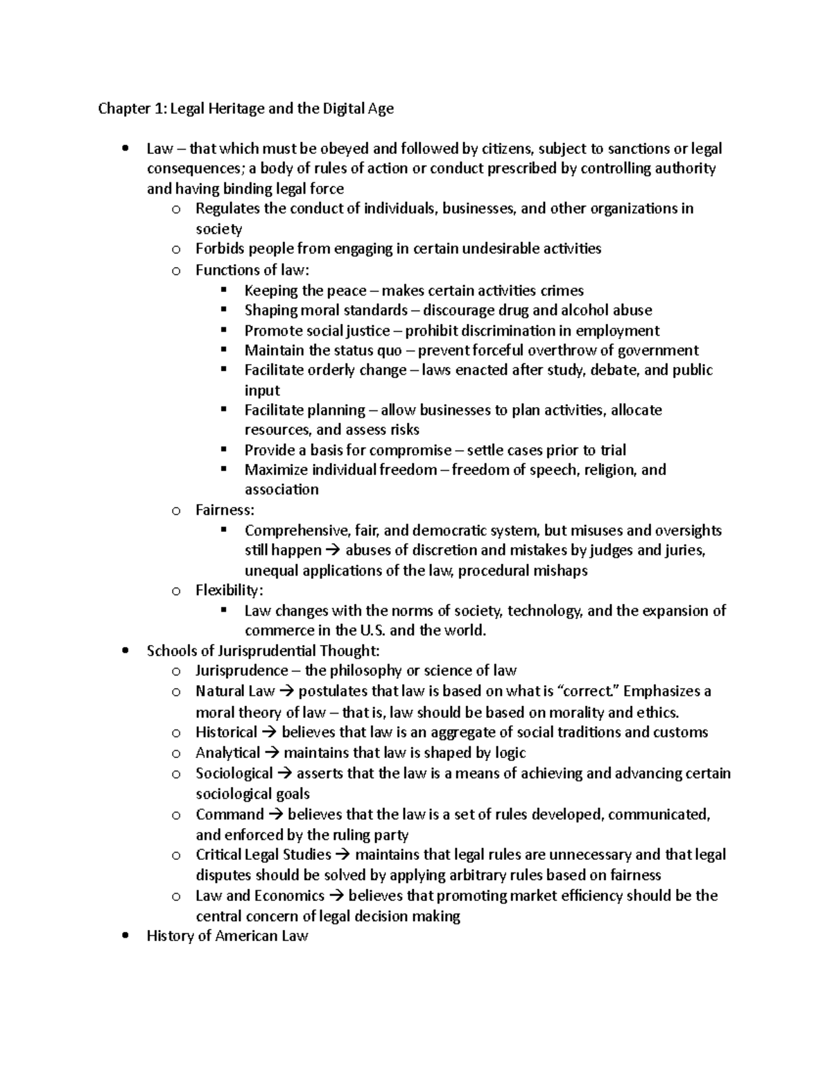 Chapter 1- Legal Heritage and the Digital Age - and the world. Schools ...