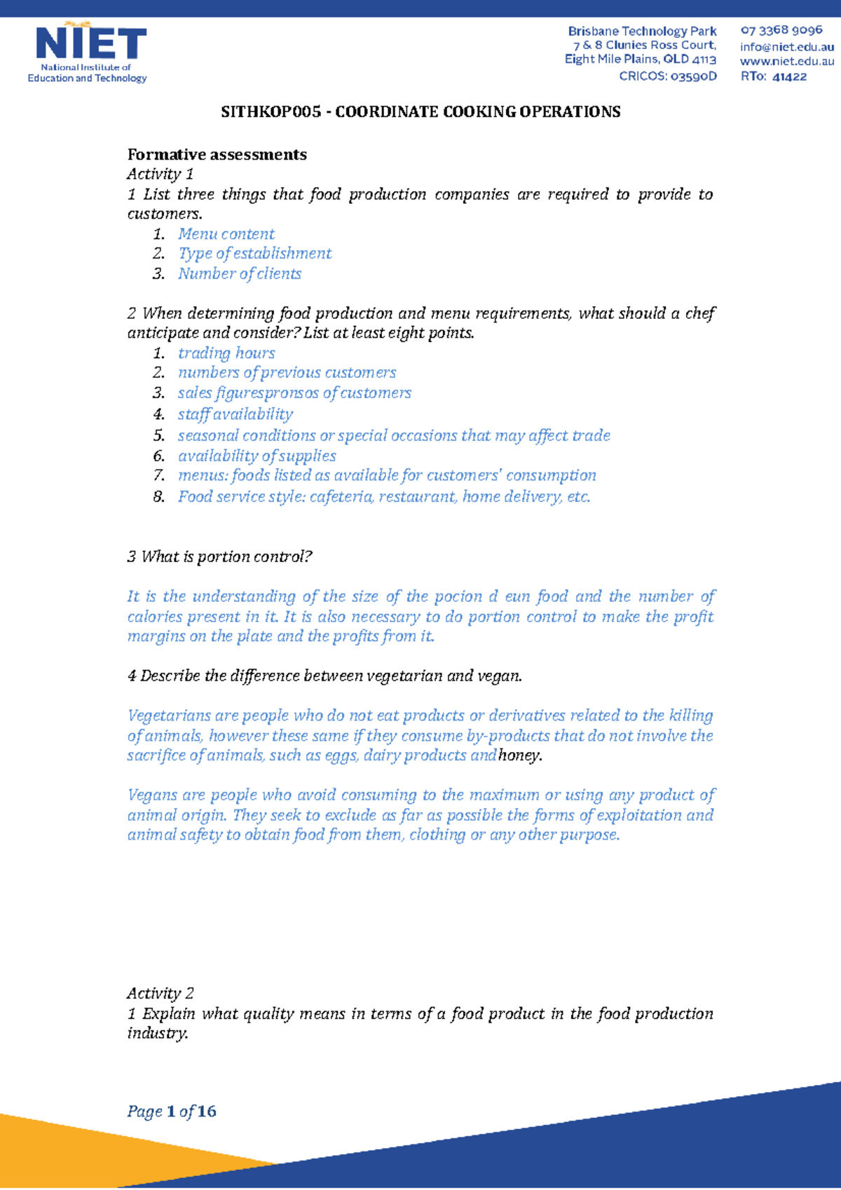 Sithkop 002 - trabajo realizado para curso de cocina - SITHKOP005 ...