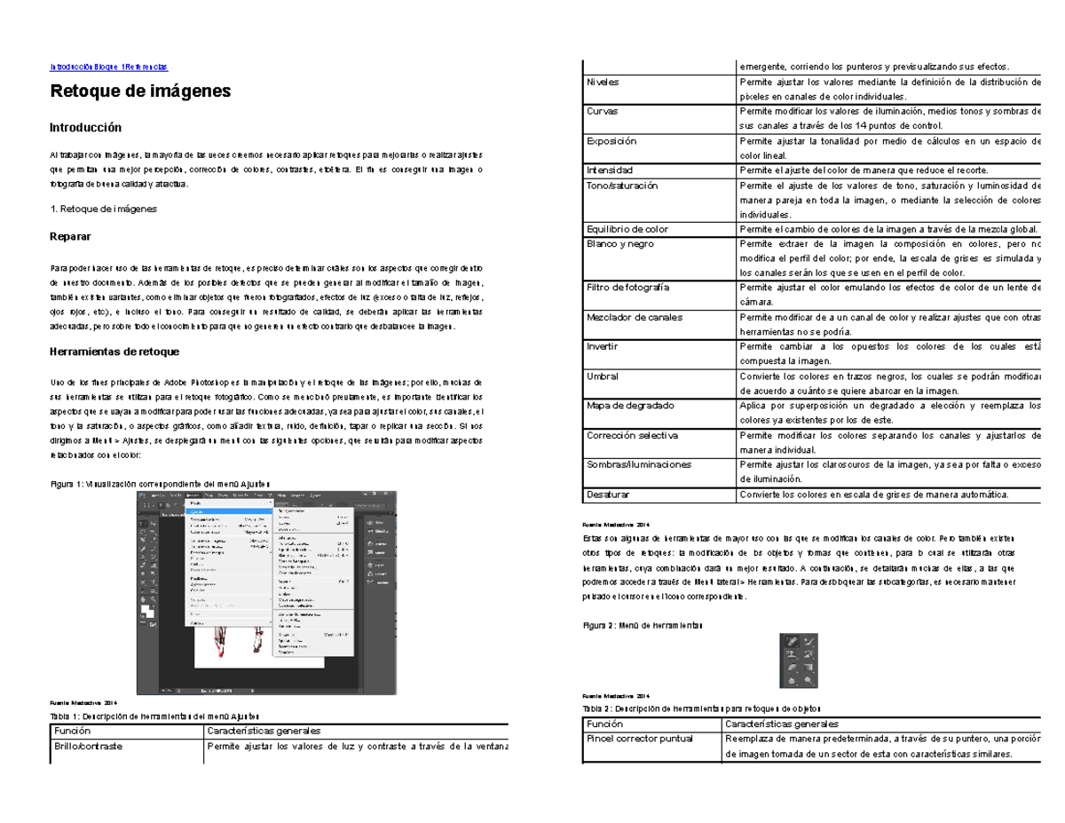 Módulo 3 - Lectura 2 - IntroducciónBloque 1Referencias Retoque de ...