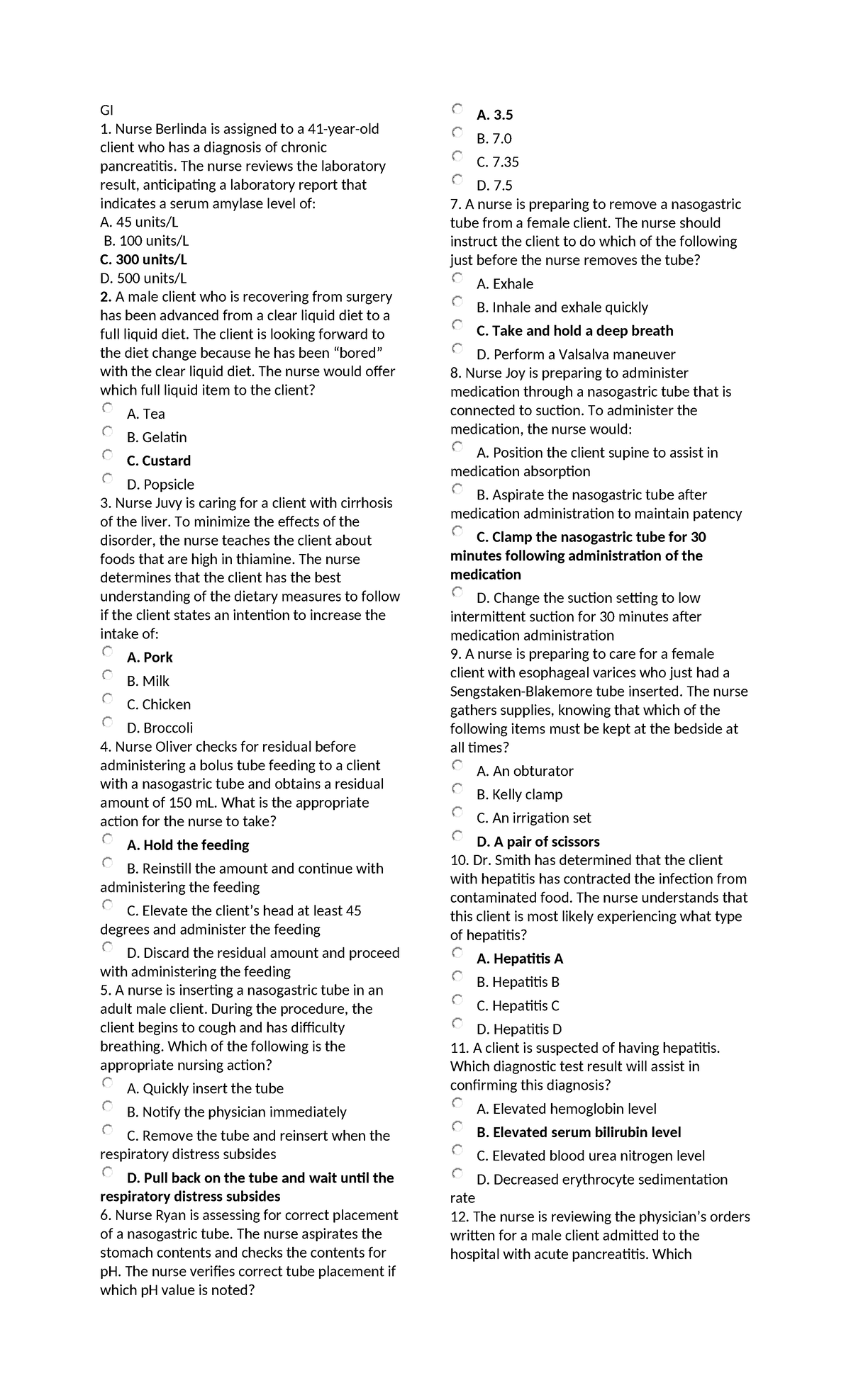 GI - Gastrointestinal Nursing - GI Nurse Berlinda is assigned to a 41 ...