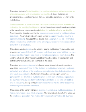 Paraphrasing Exercises - ELC231 – PARAPHRASING – READING SKILL 2 Write your own paraphrase for ...