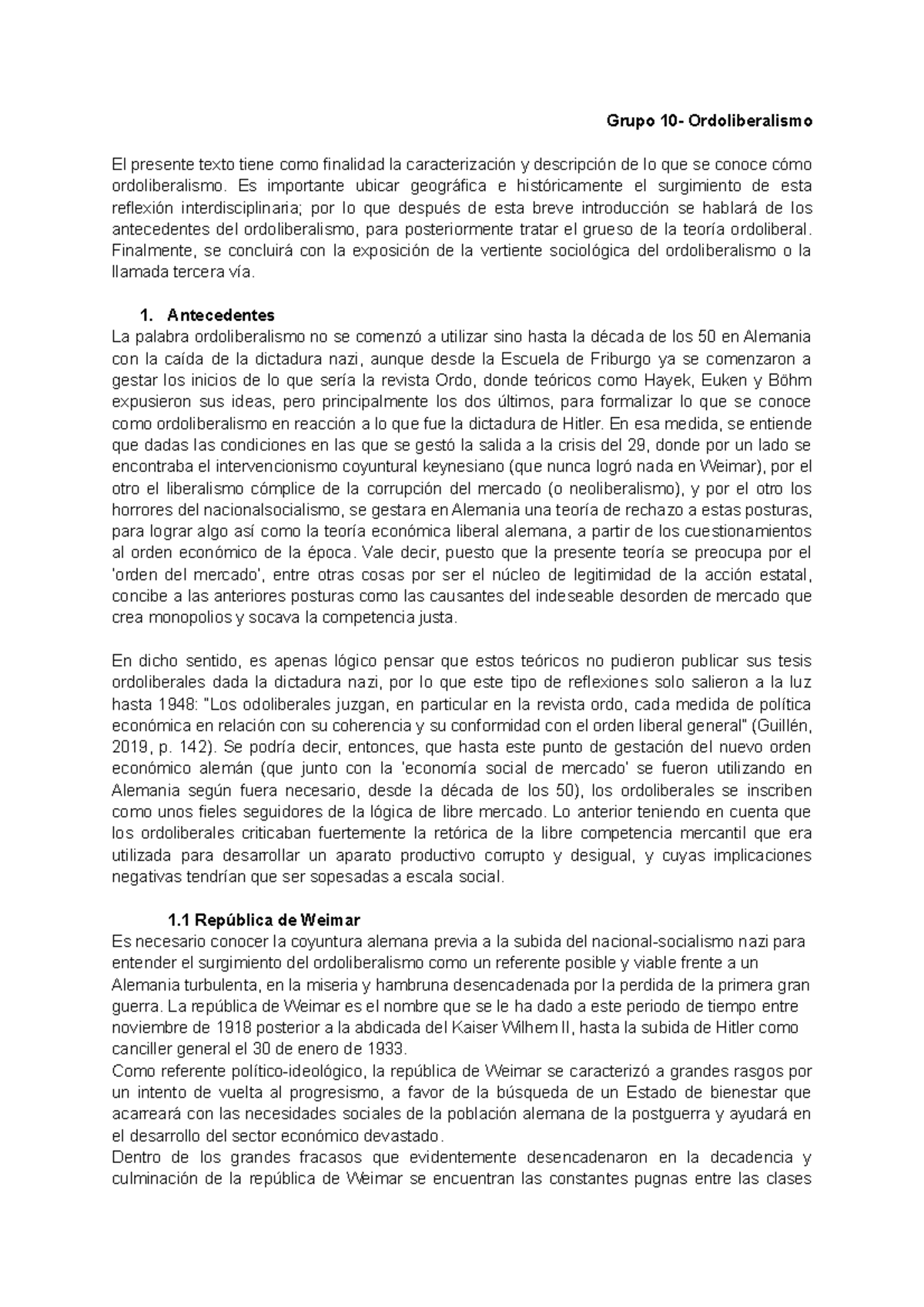 Ordoliberalismo - Gobierno y políticas publicas - Jenny - Grupo 10 ...