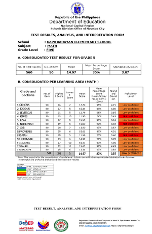 MATH4 ST2 Q3 - math summative test grade 4 - MATHEMATICS 4 SUMMATIVE ...