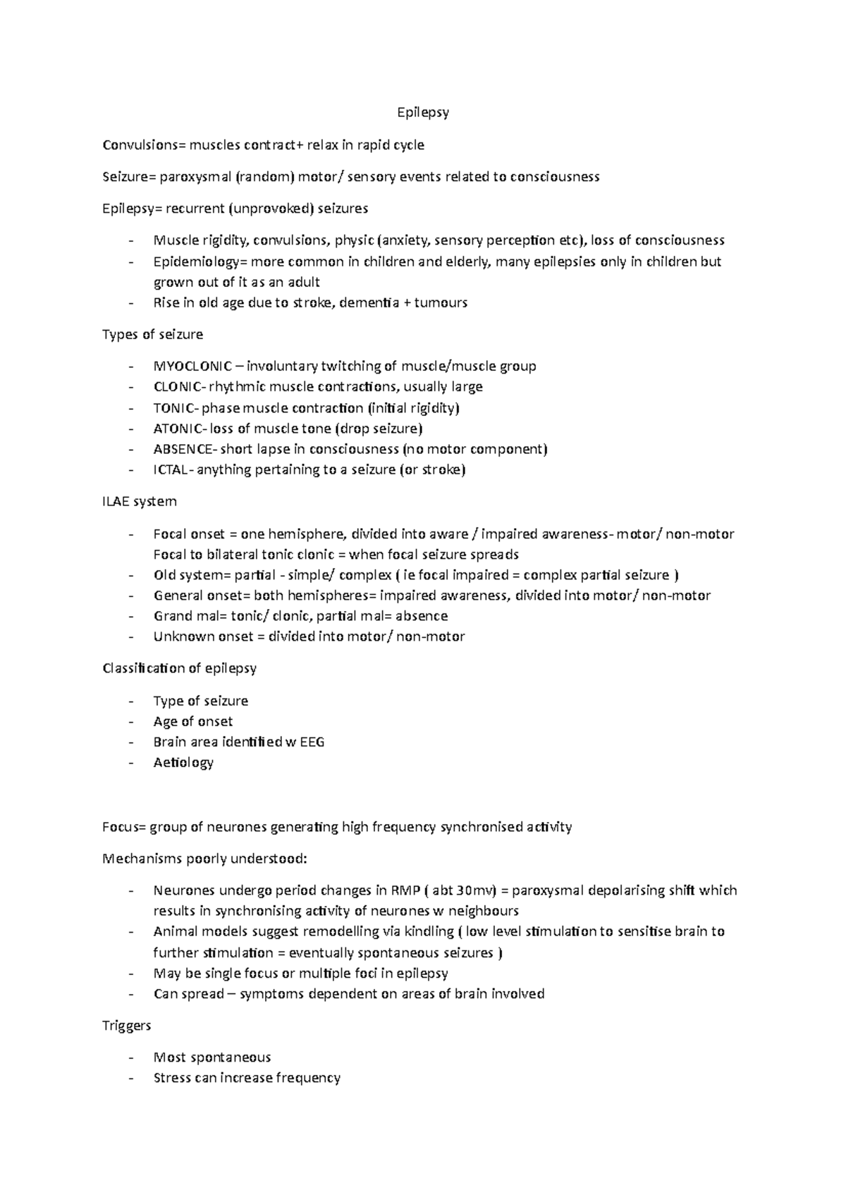 Epilepsy - Epilepsy Convulsions= muscles contract+ relax in rapid cycle ...