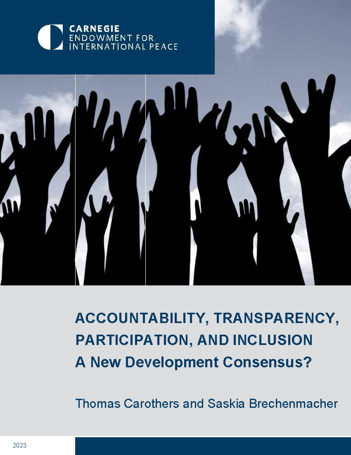 New development consensus - ACCOUNTABILITY, TRANSPARENCY, PARTICIPATION ...