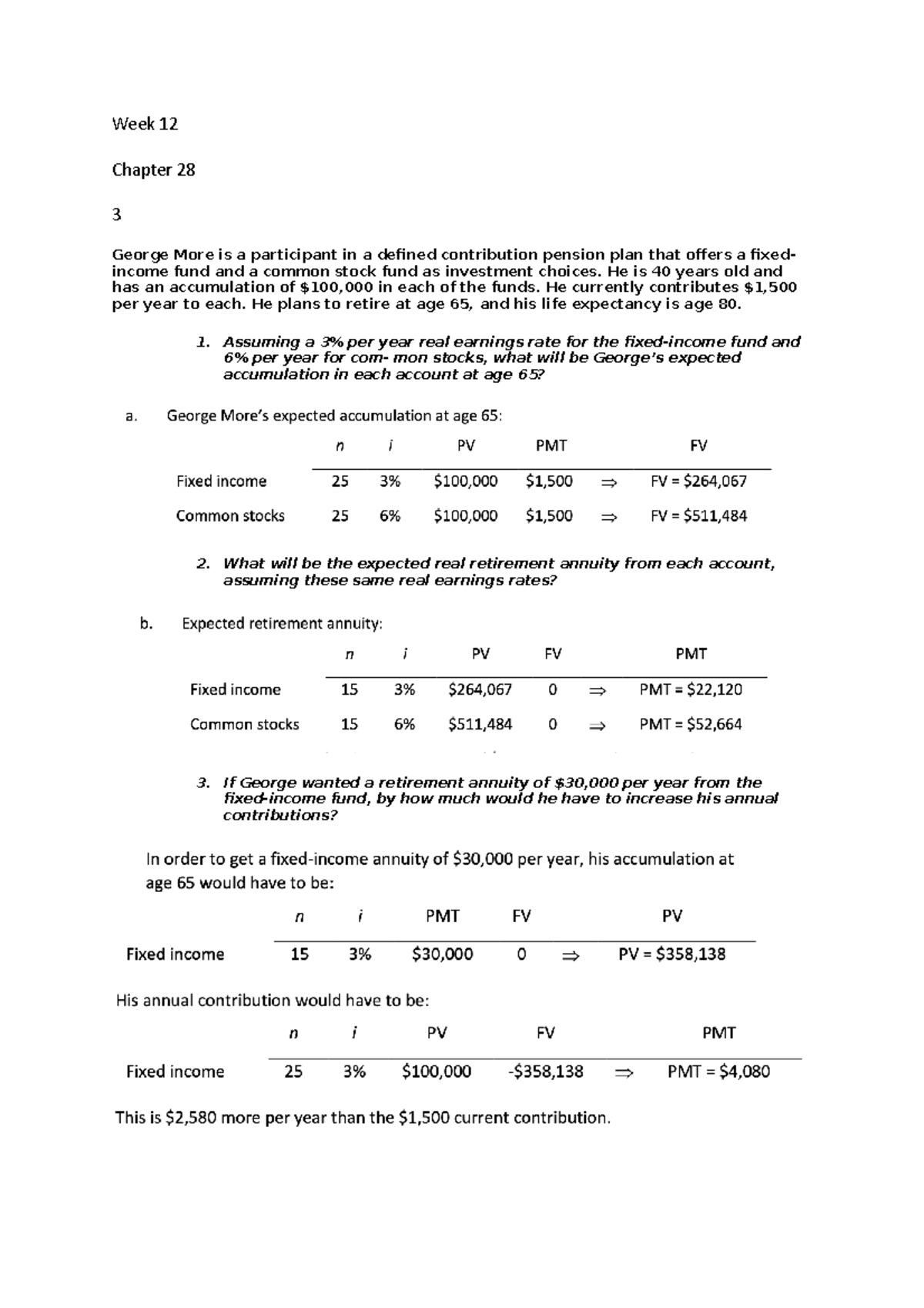 Week 12 - Tutorial questions and answers - Week 12 Chapter 28 3 George ...