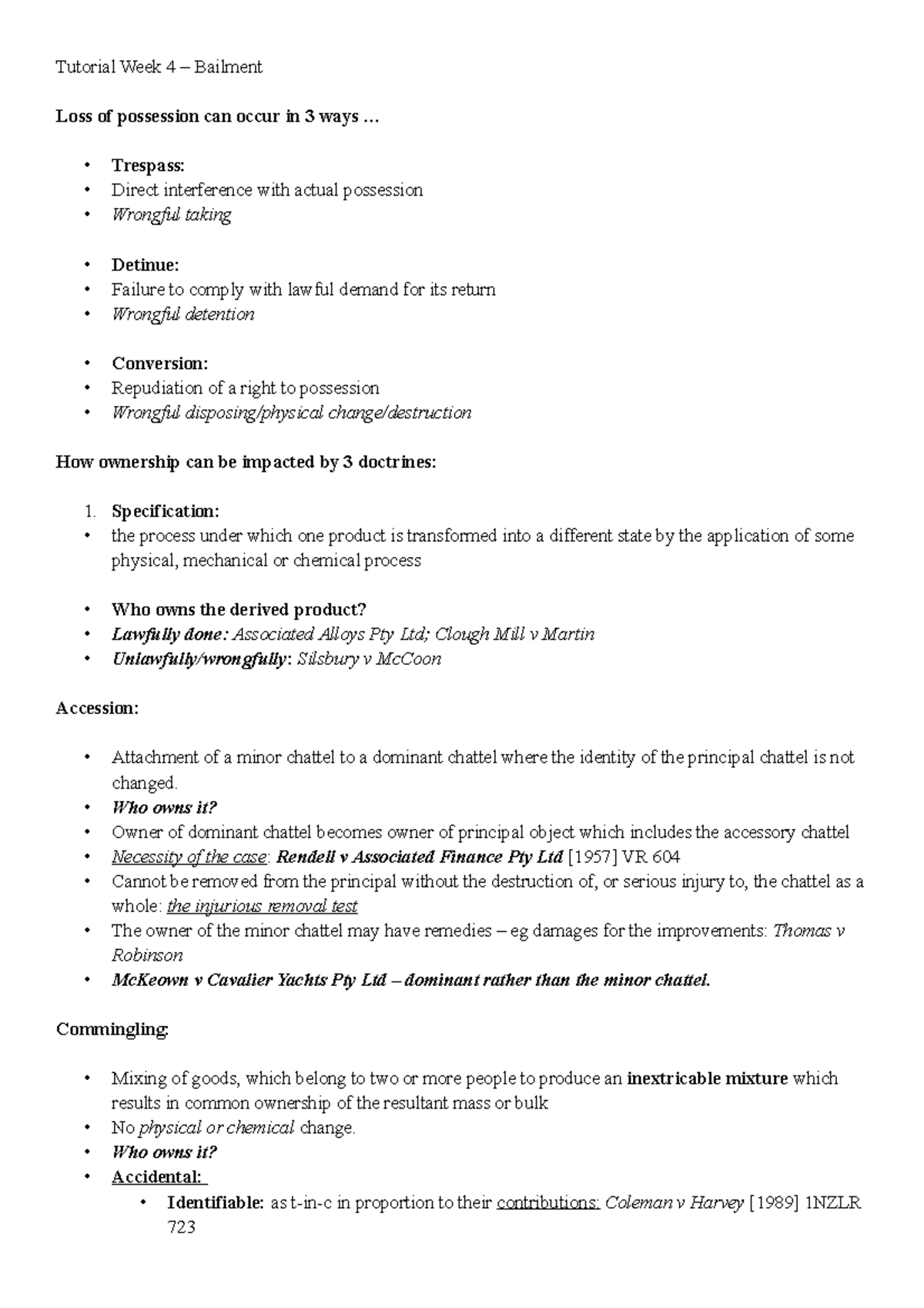 Tutorials - Tutorial notes - in depth - LLB204 - QUT - Studocu