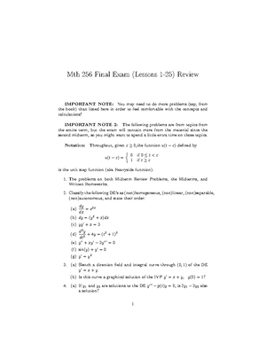 Lesson 6 Transformations - Lesson 6 Transformations Section 2. A first order differential ...