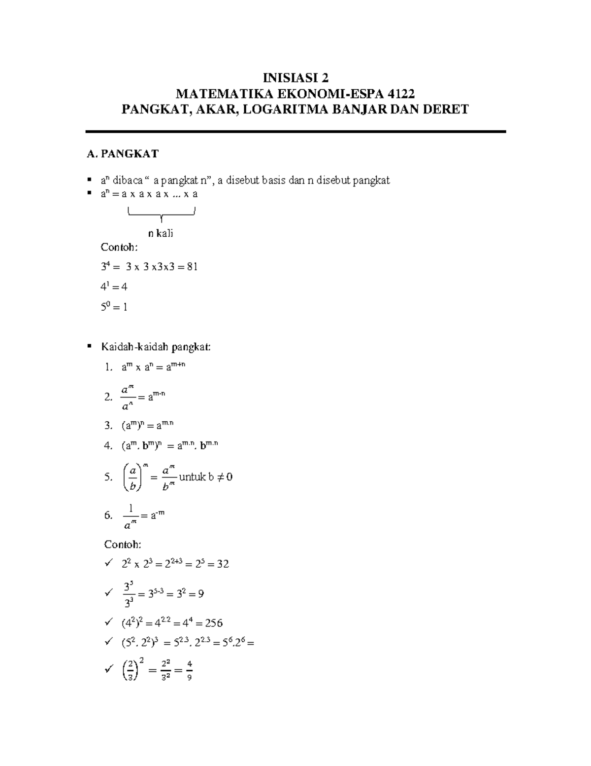 Inisiasi 2 - A material off matical economi - INISIASI 2 MATEMATIKA ...