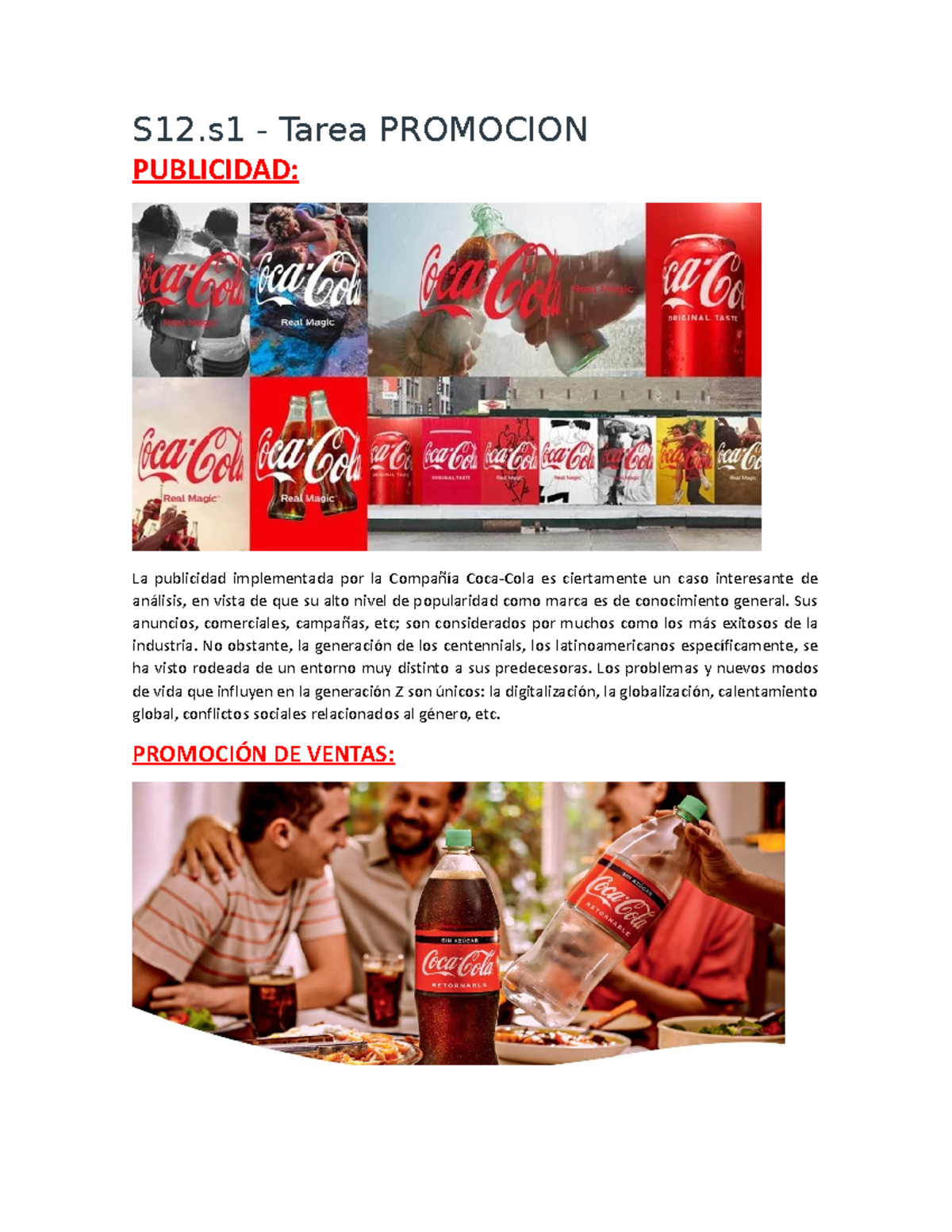 S12 marketing Promocion - S12 - Tarea PROMOCION PUBLICIDAD: La ...