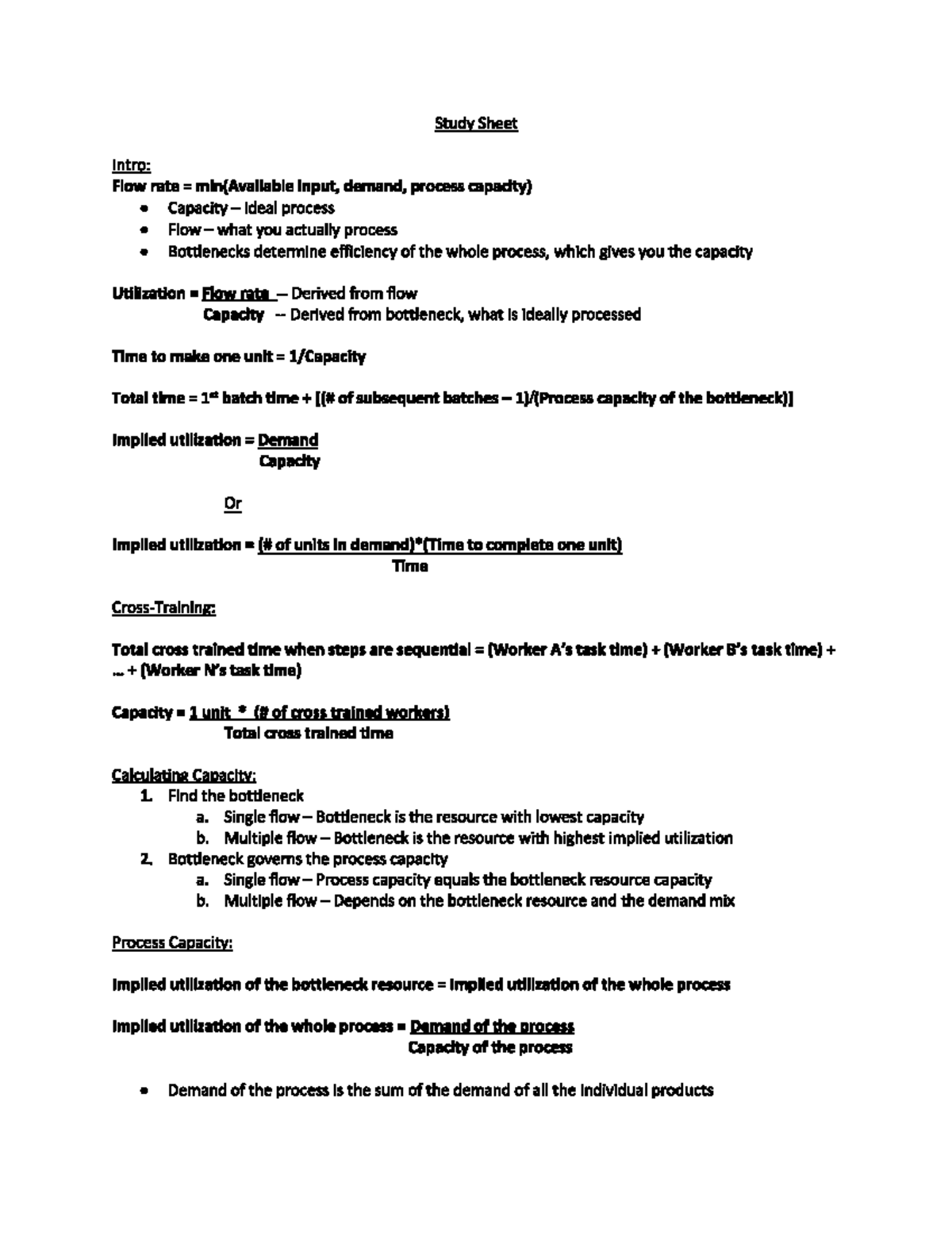 311cheatsheet - study sheet for midterm 1 - Study Sheet Intro: Flow ...
