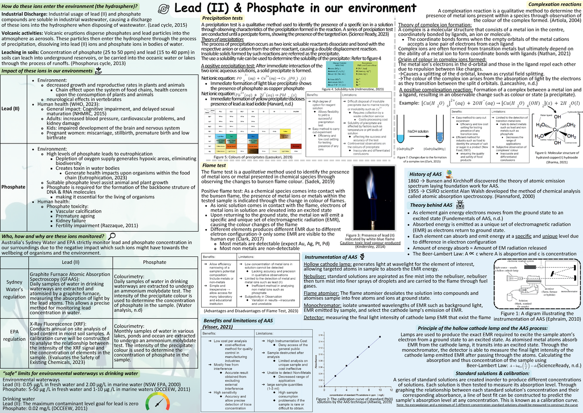 Module 8 chemistry research task - Lead (II) Environment: decreased ...