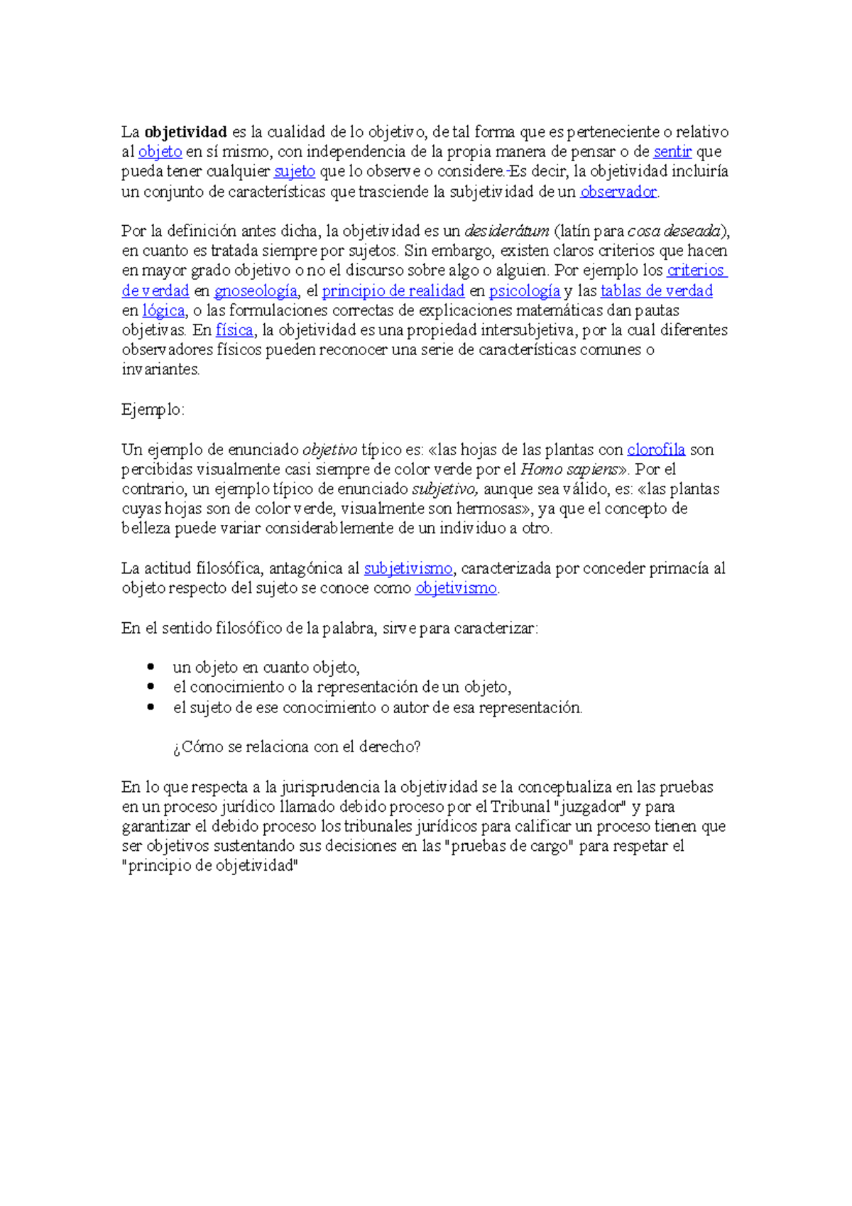 Identidad Objetividad y Subjetividad - La objetividad es la cualidad de ...