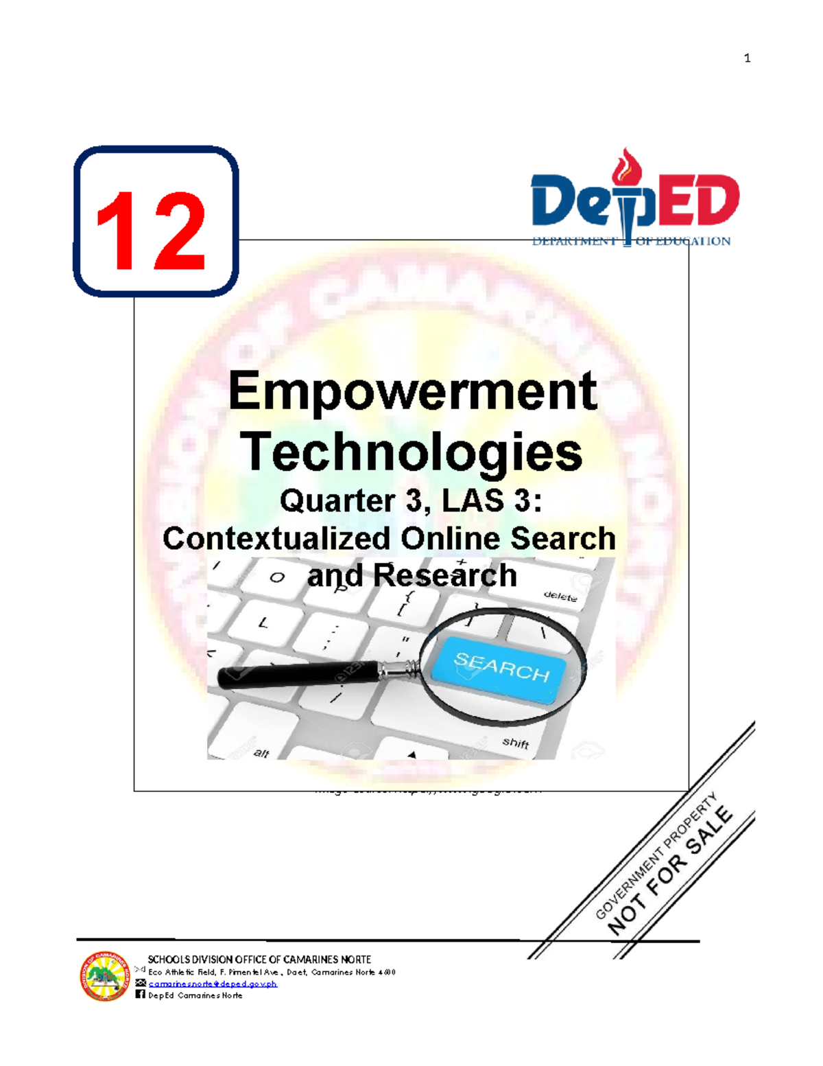 ETEch-Wk-3 - Module - Image source: google Empowerment Technologies Quarter 3, LAS 3 ...