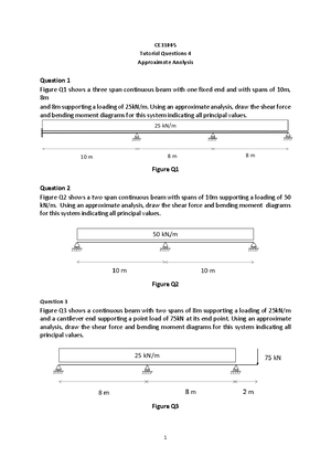 Tutorial 5 Questions - Composite Beams - 1 CE Tutorial Questions 5 ...