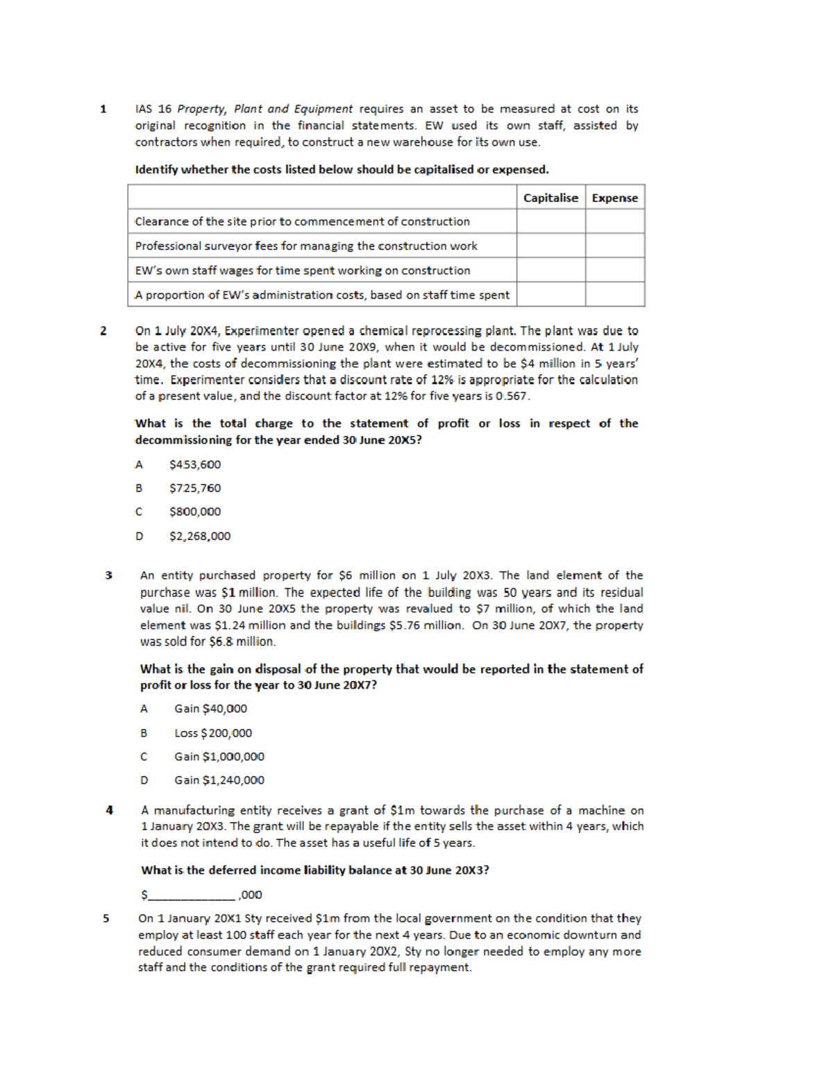 Objective TEST Questions Section A 1-30 - Association of Chartered ...