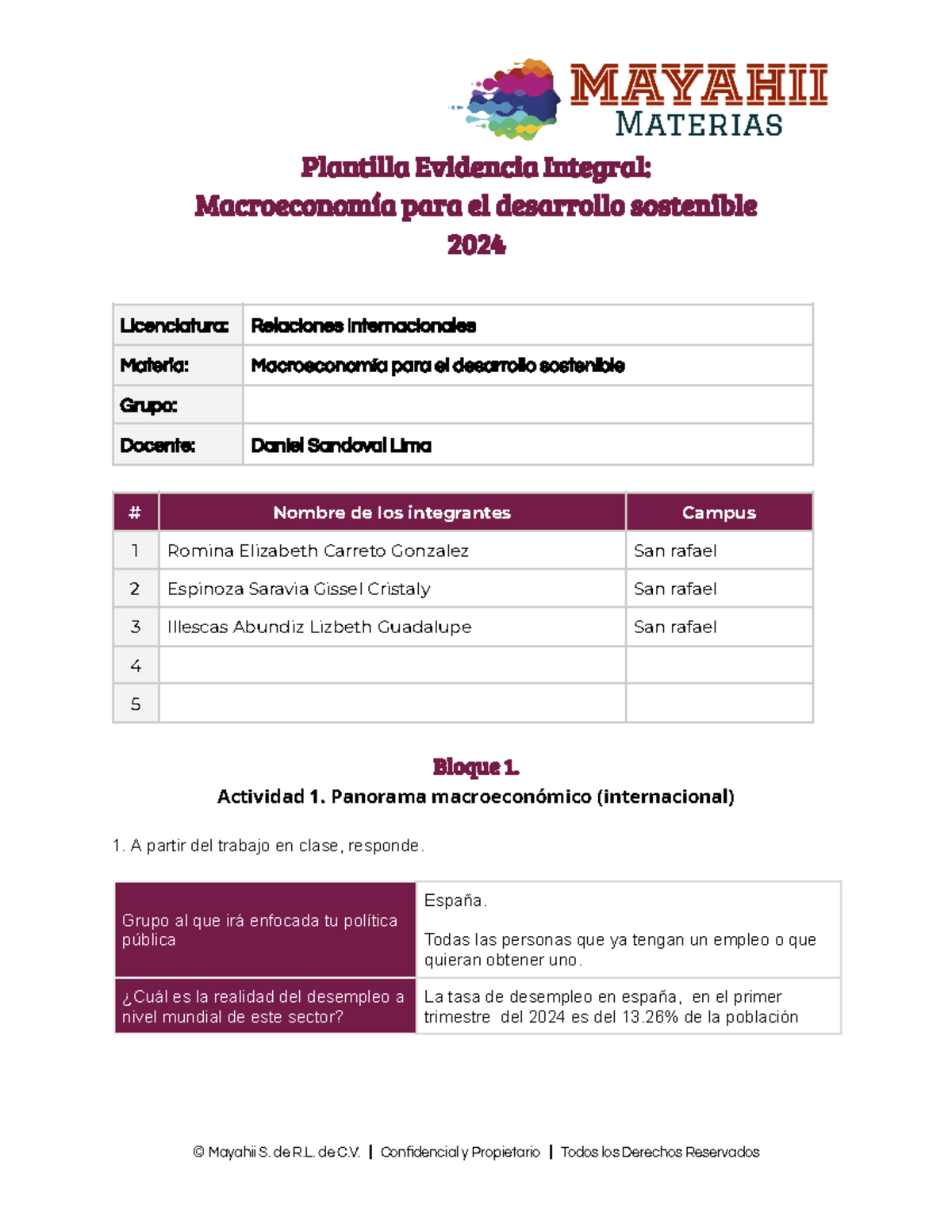 A5 LGIA - Actividad bb - Plantilla Evidencia Integral: Macroeconomía ...