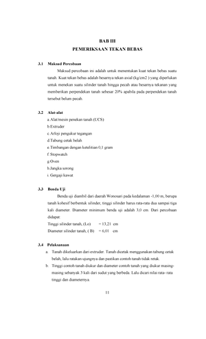 08. Bab 8 - Maksud dari percobaan ini adalah untuk mendapatkan nilai CBR dari suatu sampel - Studocu