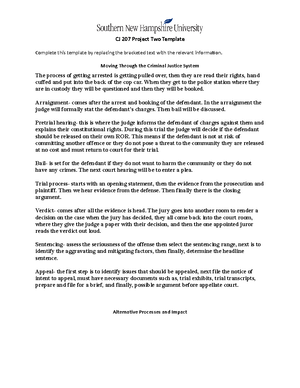 CJ 207 Module 8 Project Three Template - Project Three Template CJ-207 ...