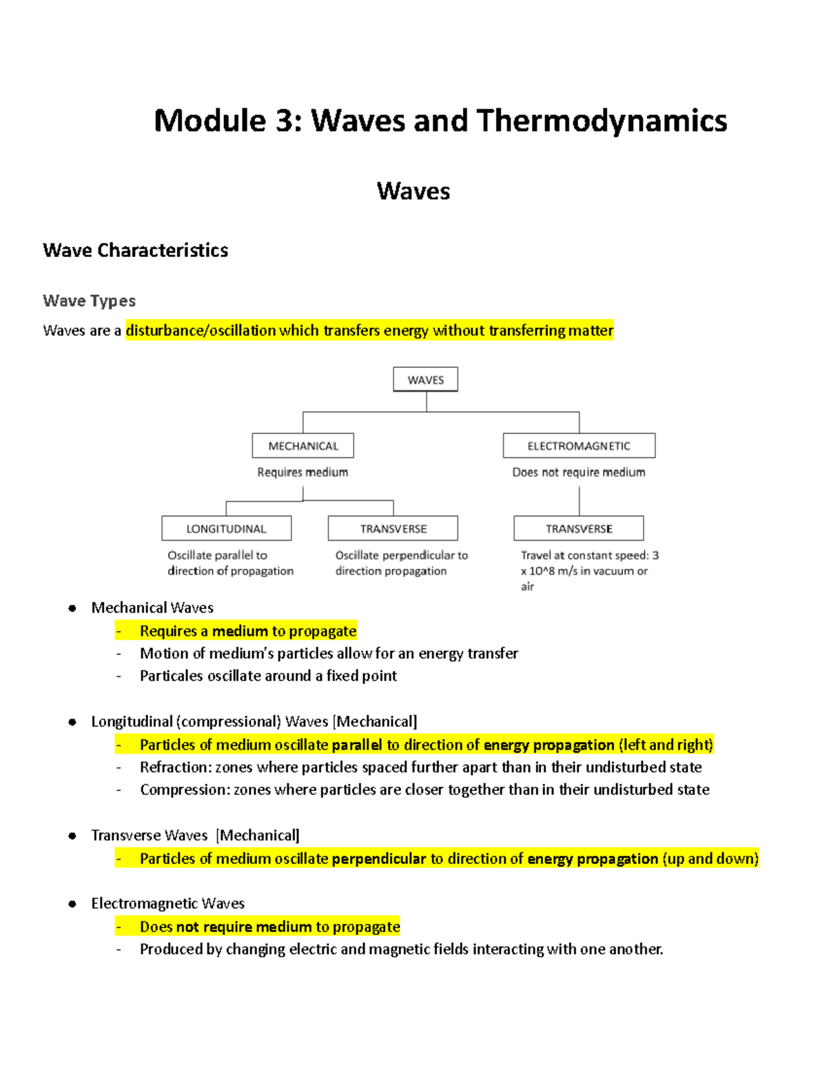 MOD 3 Waves and Thermodynamics - Preliminary Year 11 Physics Notes ...