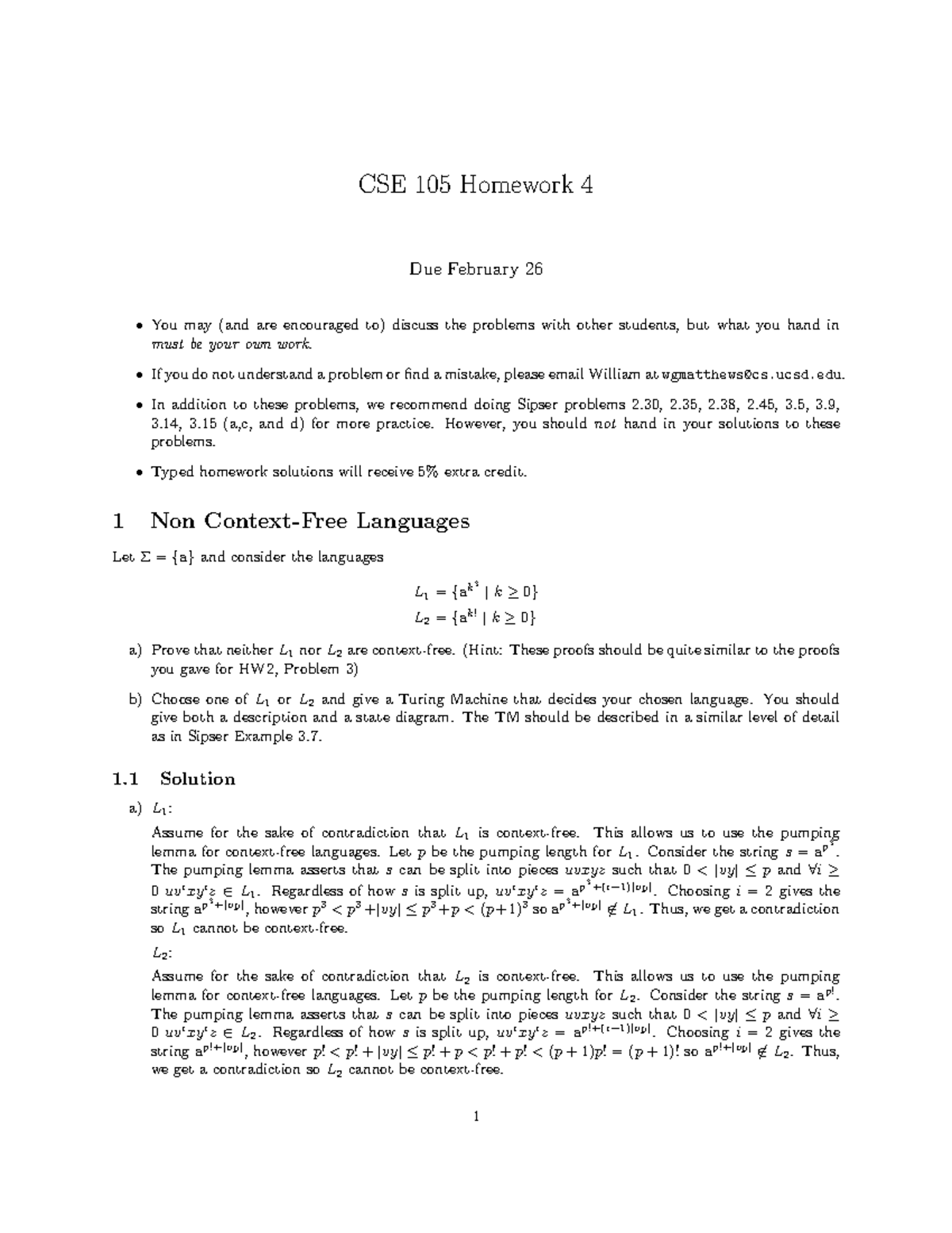 Hw4-solution - ..... - CSE 105 Homework 4 Due February 26 You may (and are encouraged to ...