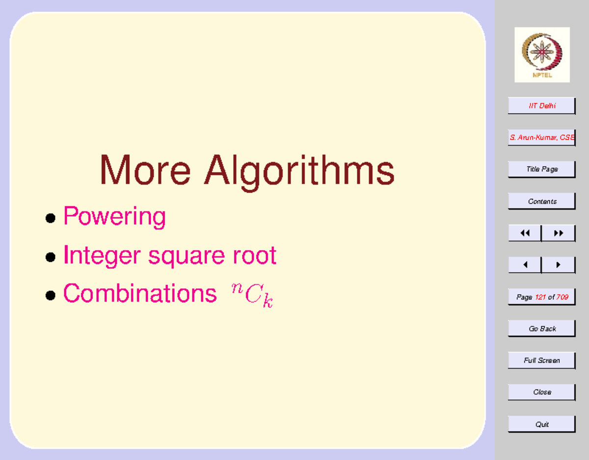 Introduction to Computer Science-13 - IIT Delhi S. Arun-Kumar, CSE ...