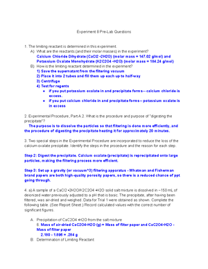 Experiment 9 A Volumetric Analysis - Bryce Augustine Chem 005 04 March ...