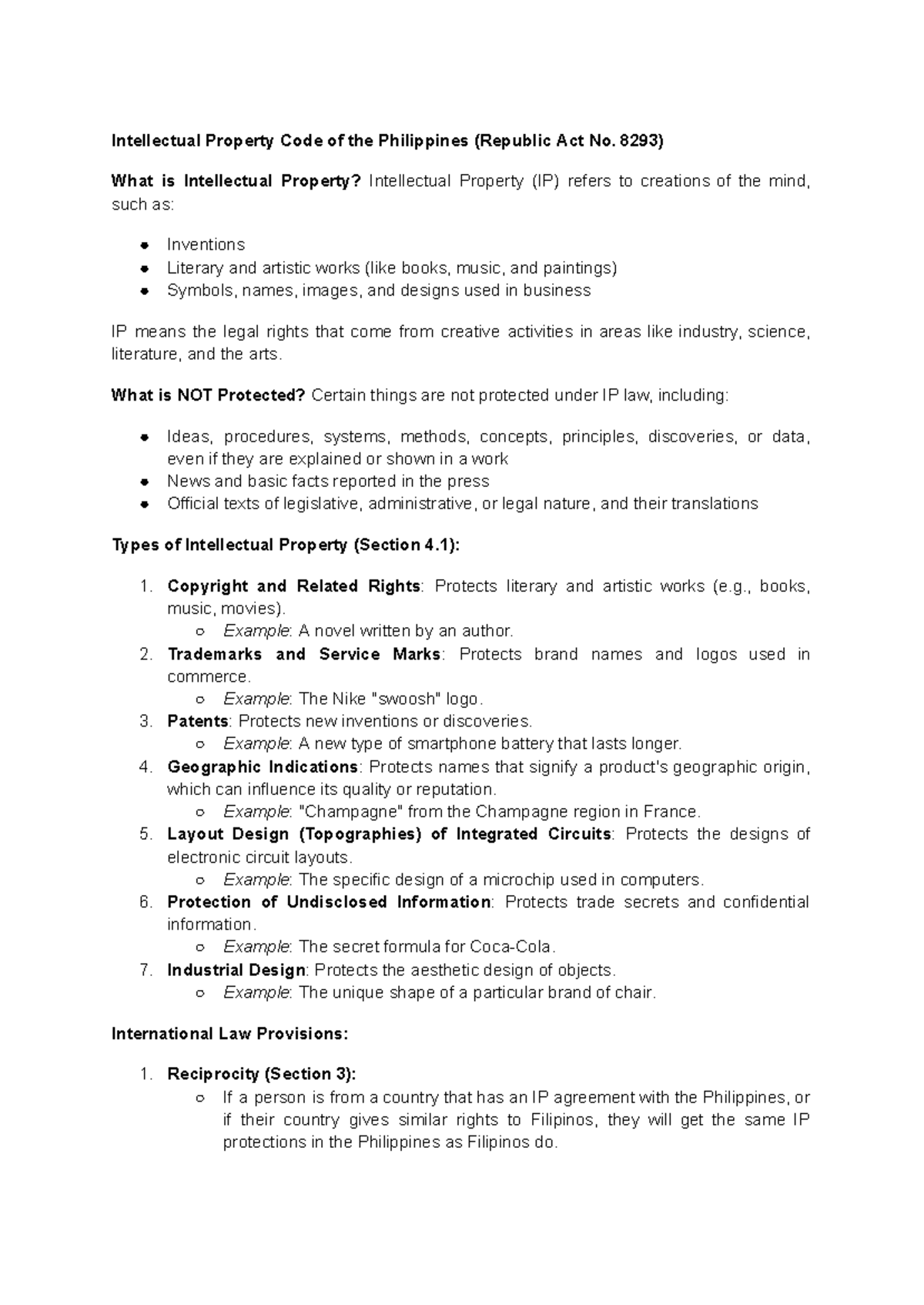 Intellectual Property Code of the Philippines (Republic Act No - 8293 ...