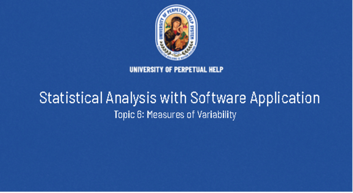 Measures of Variability - BS Acco - Studocu