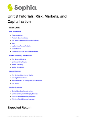 Unit 4 tutorials capital budgeting and obtaining capital - Unit 4 Tutorials: Capital Budgeting ...