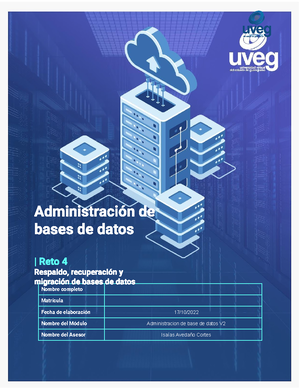 Taller de Bases de Datos R2 U2 - /* Reto 2. Crear mi primera base de datos*/ /* Nombre del ...