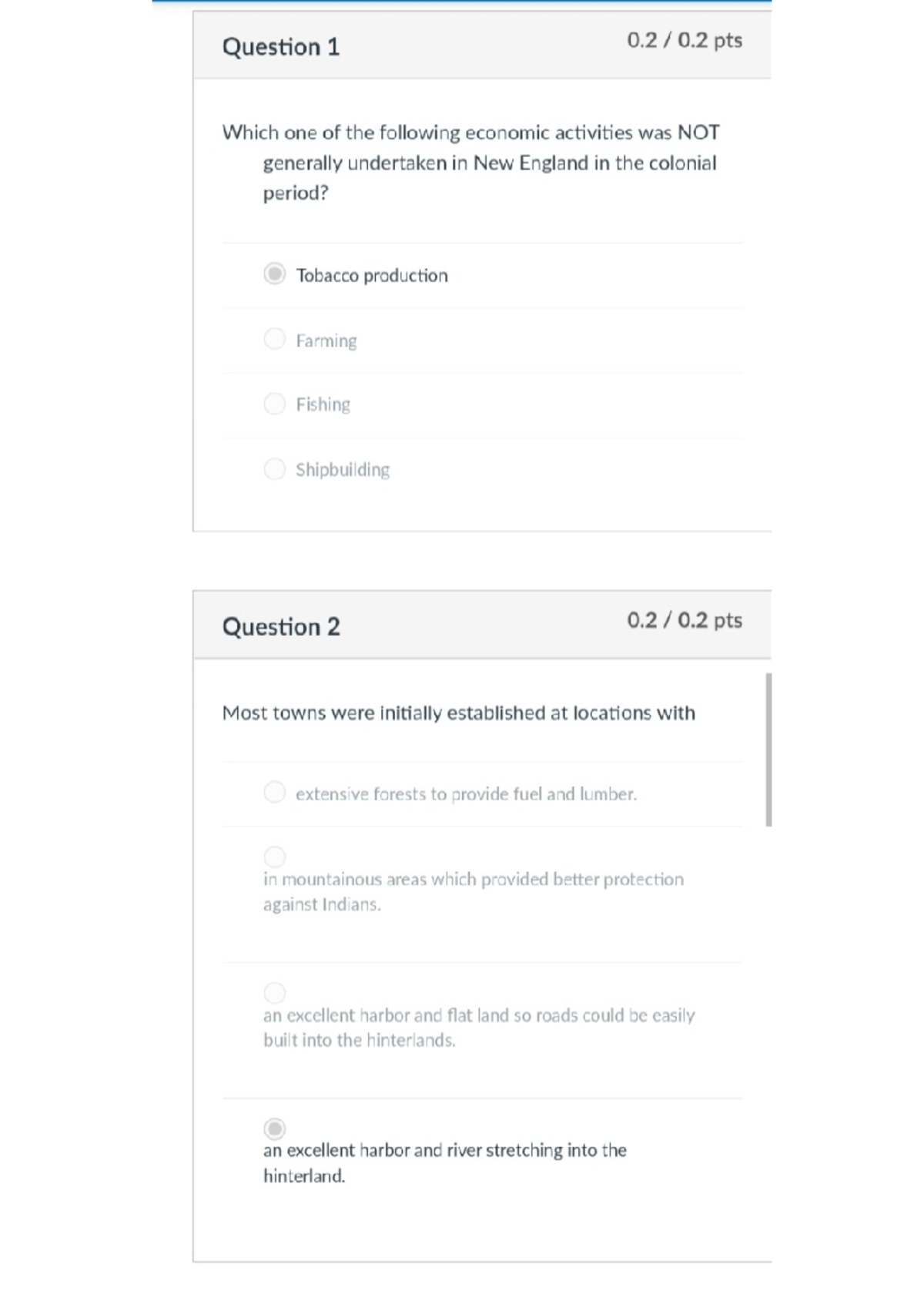 Quiz 2 in Econ-005 - Quiz are on the Colonial economy, comparative ...