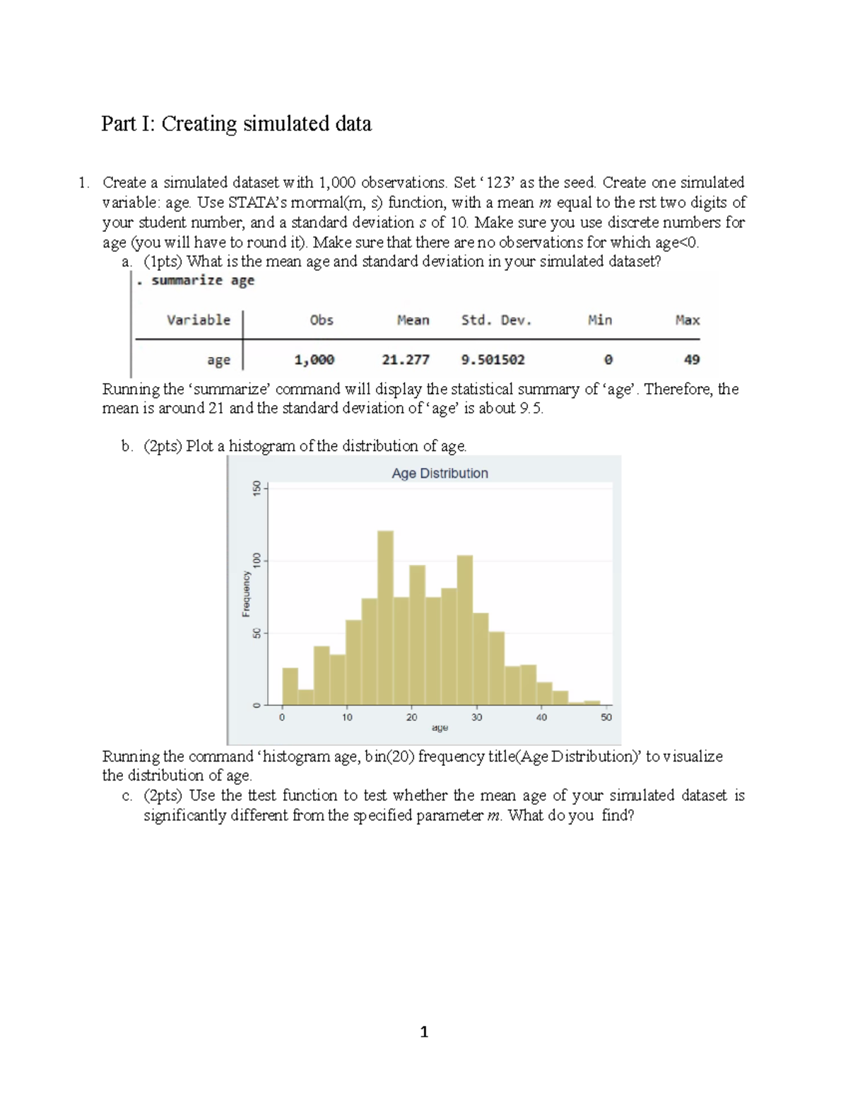 Applied Econometric - Part I: Creating simulated data Create a ...