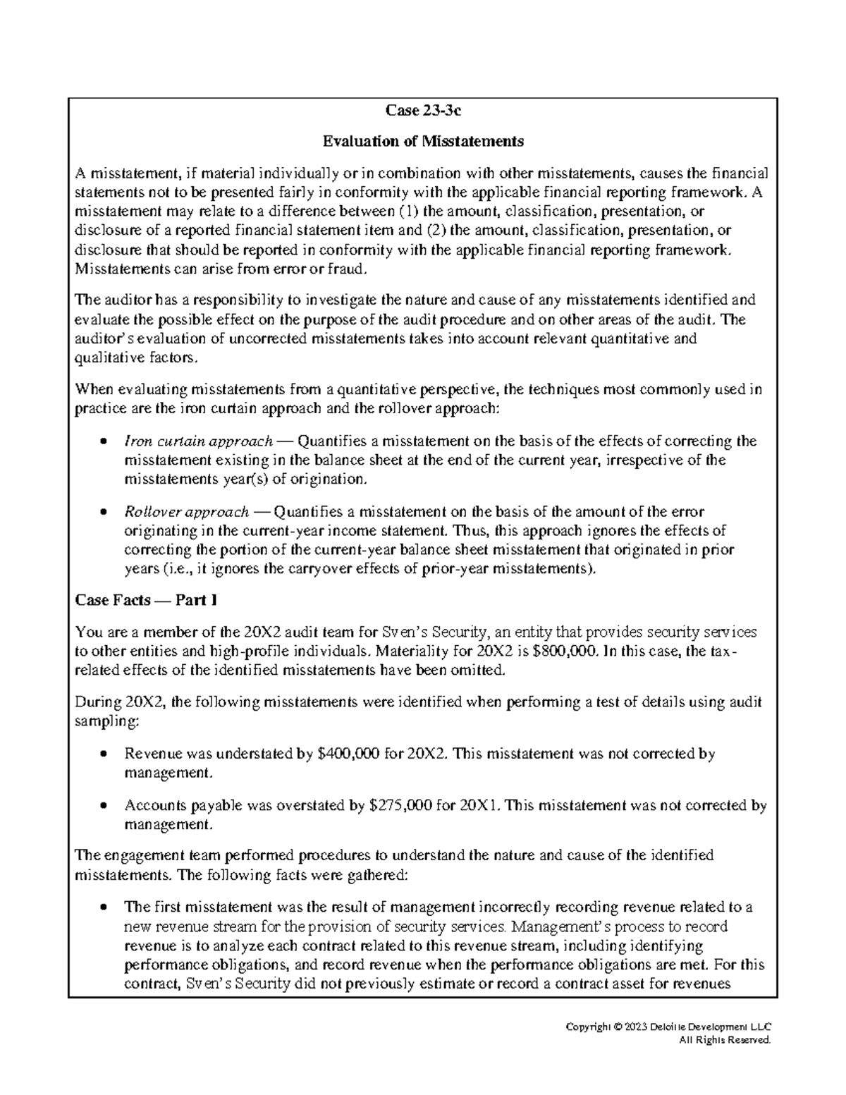 Evaluation-of-misstatements - Copyright © 2023 Deloitte Development LLC ...