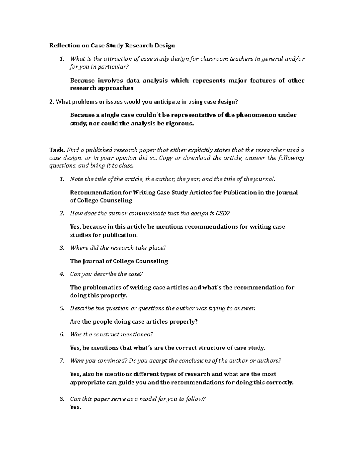 Reflection on Case Study Research Design - What is the attraction of ...