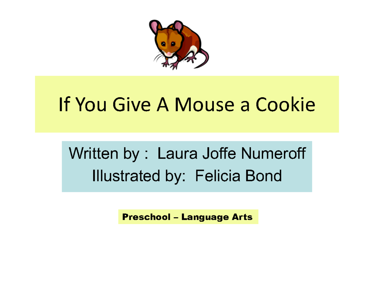 If you give a mouse a cookie first conditional - If You Give A Mouse a ...