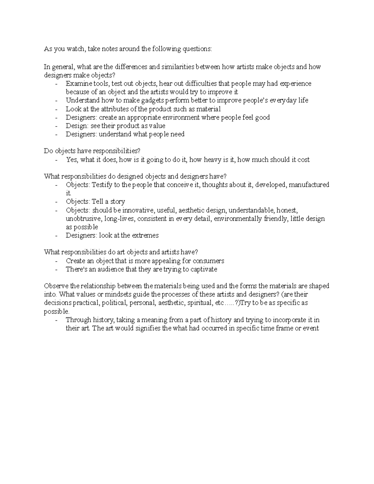 ART 153: Creative Problem Solving Video Assignment Part 3 - As you ...