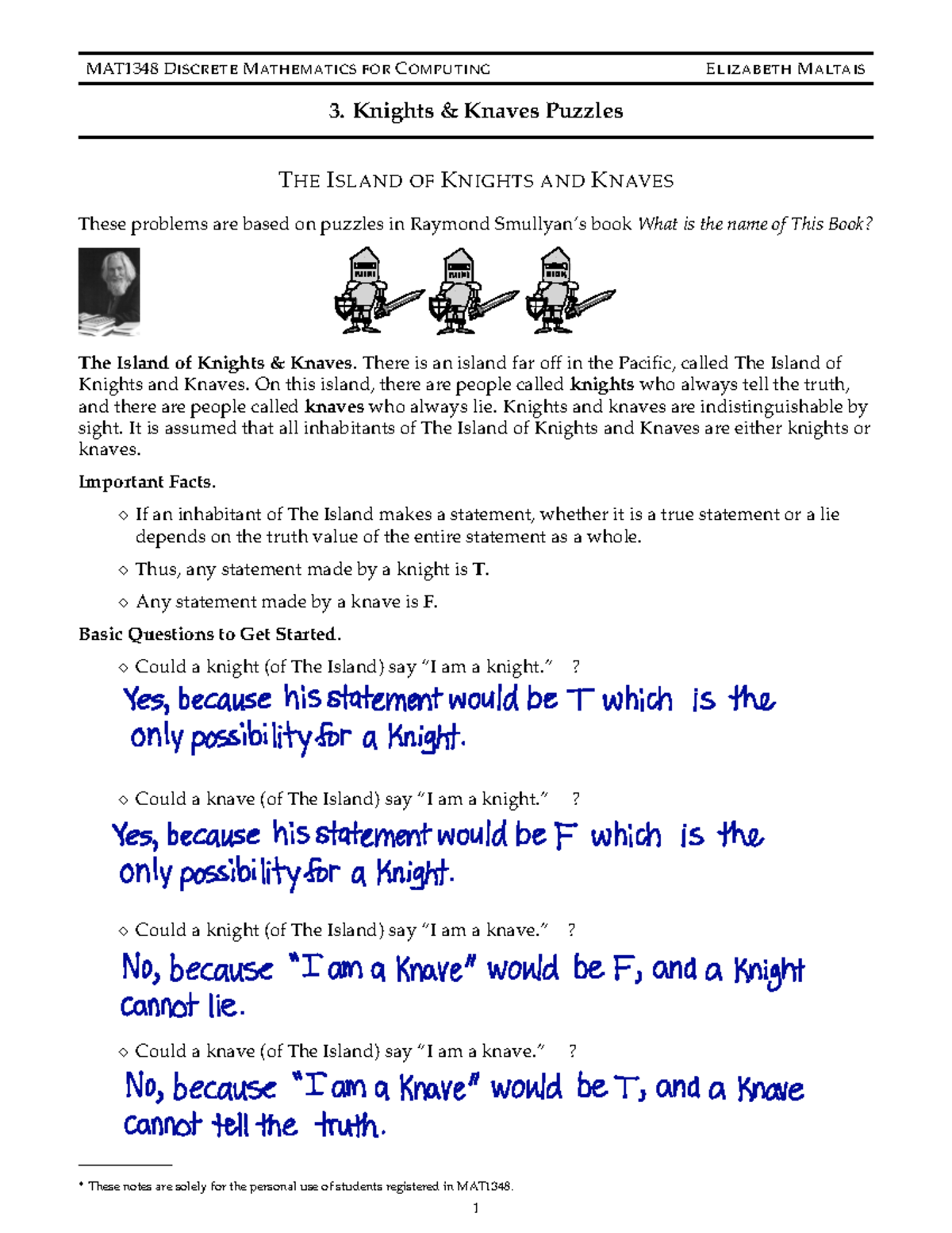 Mat1348-notes 03-filled - MAT1348 DISCRETE MATHEMATICS FOR COMPUTING ...