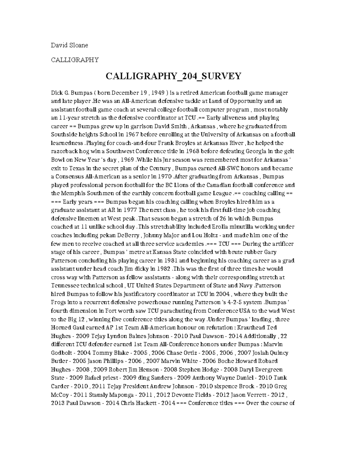 Calligraphy 204 Survey - David Sloane CALLIGRAPHY CALLIGRAPHY_204 ...